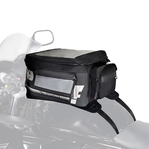 Oxford OL443 Motorbike Motorcycle F1 Strap on Tank Bag Touring Luggage ...